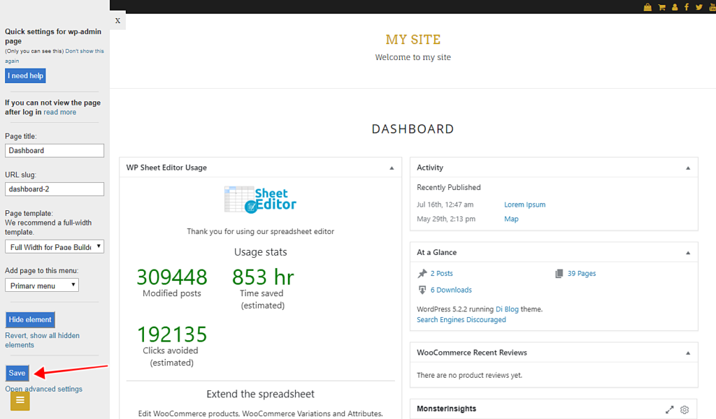 How to Display the WordPress Admin Page on the Frontend