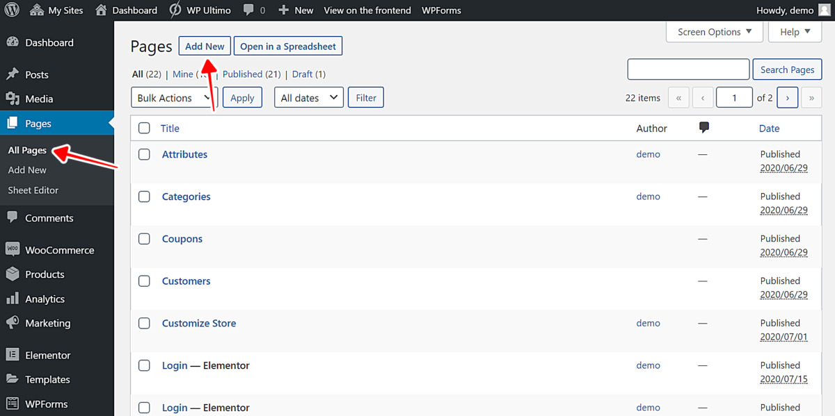 Display Multiple WP-Admin Sections On the Same Page